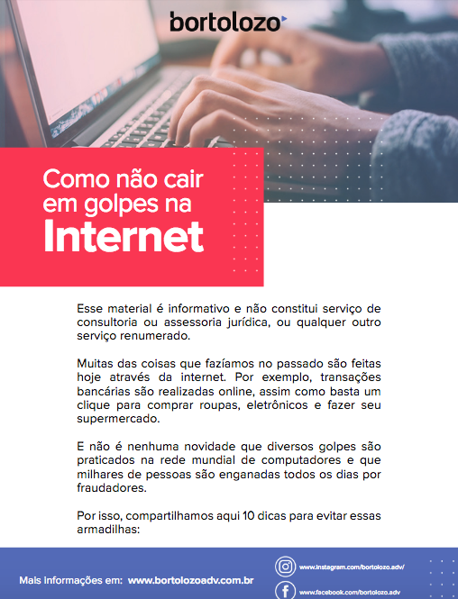 10 dicas para não cair em golpes na internet | Bortolozo